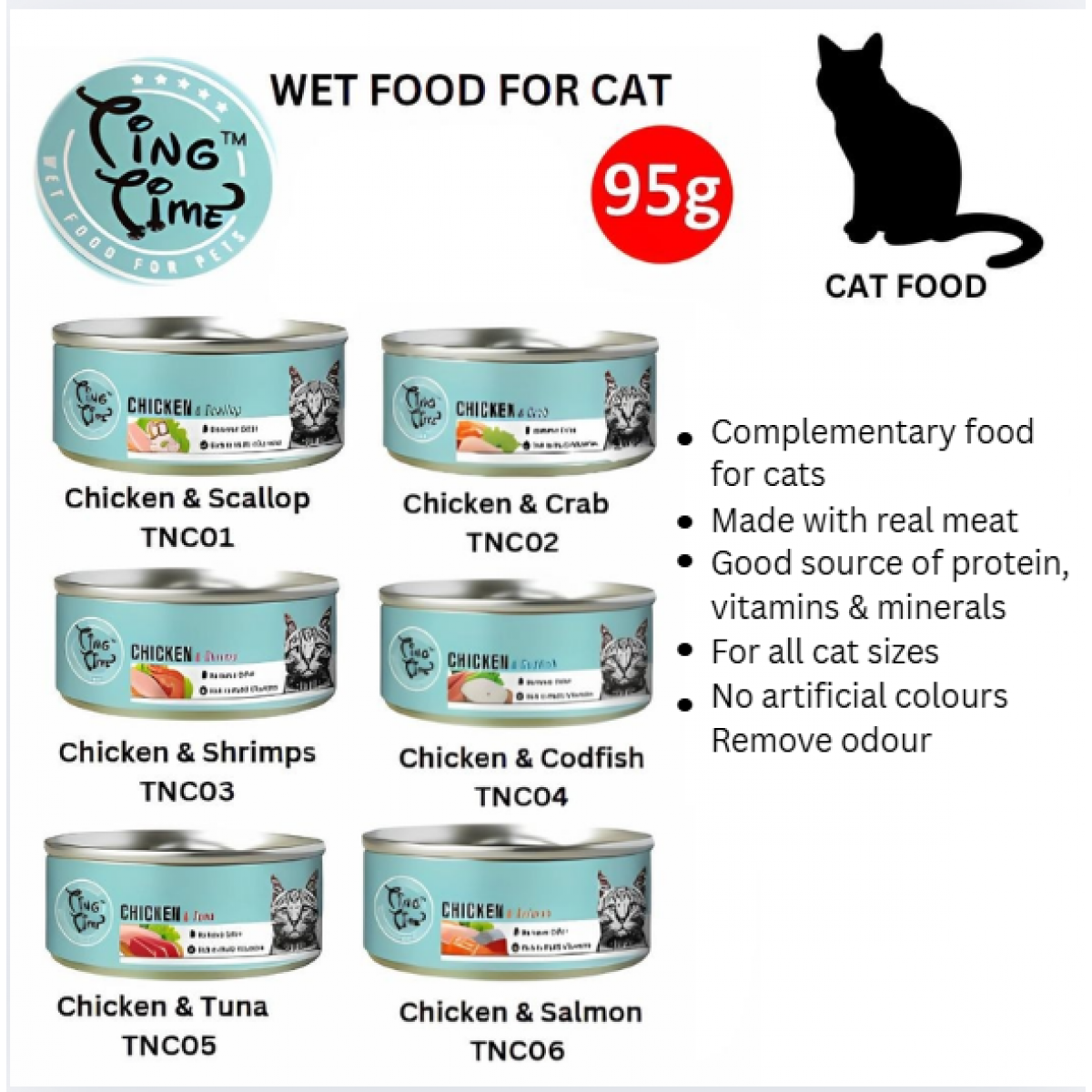 Ting Time Chicken & Scallops for Cats 95g (TNC01) | Starpet ...